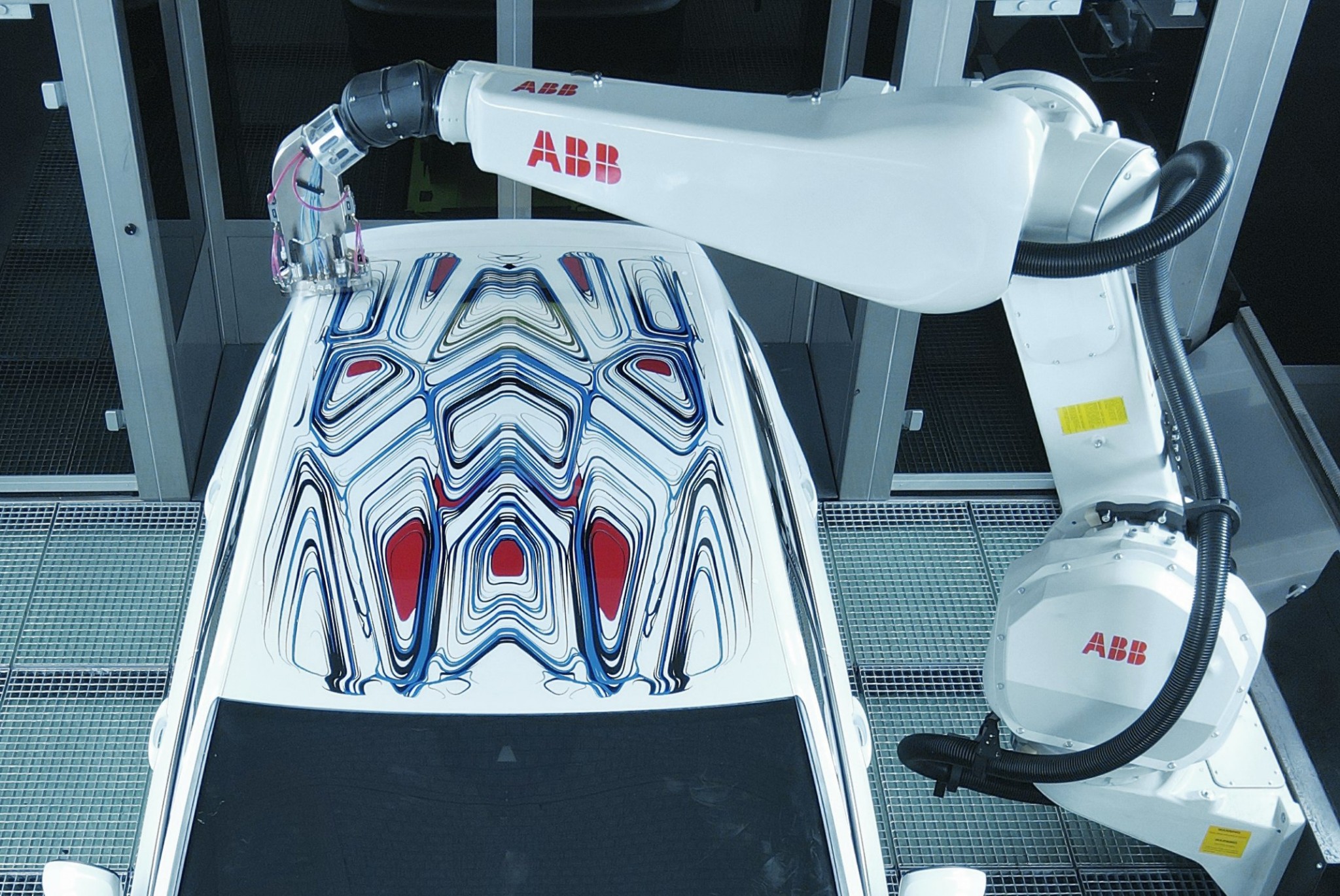 ABB Pixel Paint robot festett autóra - Vezess